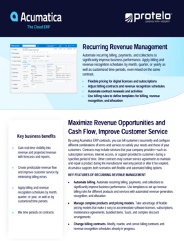 Acumatica Datasheets - Acumatica Partner and Reseller