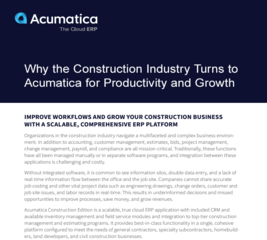 Why the Construction Industry Turns to Acumatica for Productivity and ...